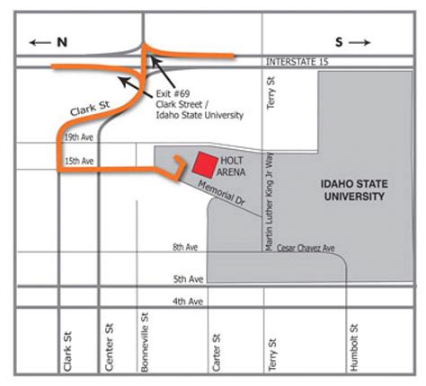 Idaho State University Campus Map Printable Map