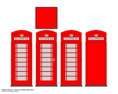 British K 6 Phone Box Model British Phone Booth Clipart British