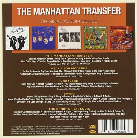 The Manhattan Transfer Original Album Series Cd Opus3a