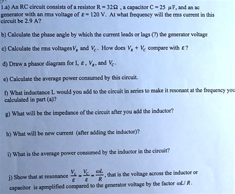 draw the phasor diagram for a series rc circuit connected to an ac