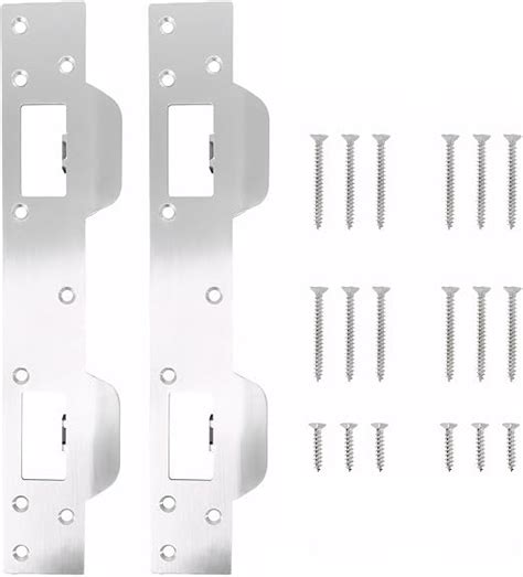 Primst 2 Pack Anti Kick Door Strike Plate Heavy Duty Stainless Steel
