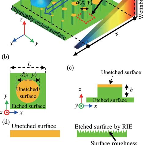 A Schematic Of The Surface Comprising The Wettability Designable Download Scientific Diagram