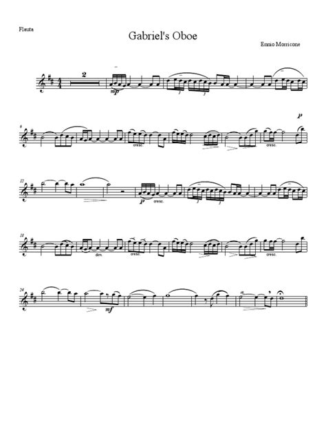Gabriels Oboe Sheet Music Pdf Pdf