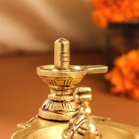 Brass Nandi Shivling Diya 4 Inch Vedansh Craft