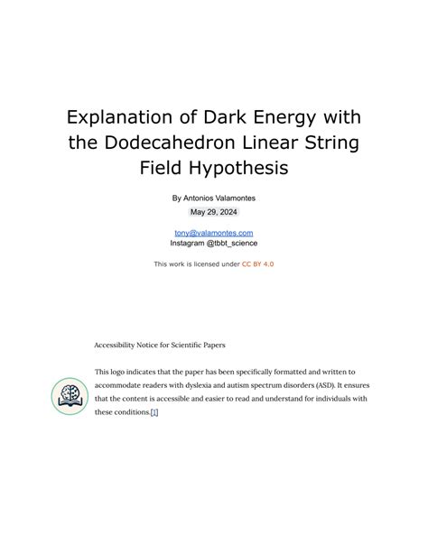 Pdf Explanation Of Dark Energy With The Dodecahedron Linear String