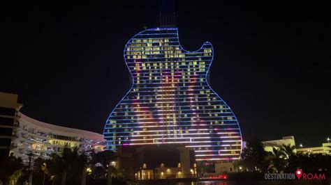 Seminole Hard Rock Hollywood Guitar Hotel Light Show Destination Roam