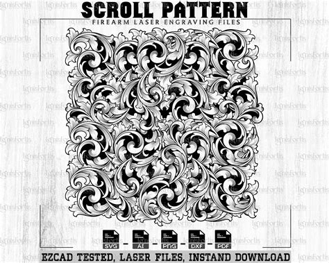 custom scrollwork pattern laser engraving files scroll files scroll