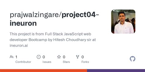 GitHub Prajwalzingare Project Ineuron This Project Is From Full Stack JavaScript Web