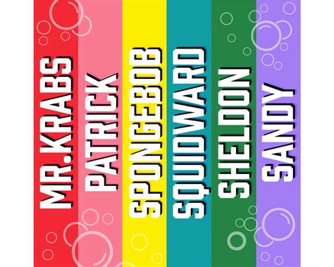 Spongebob Color Palette Digital Download Pdf  Png Etsy