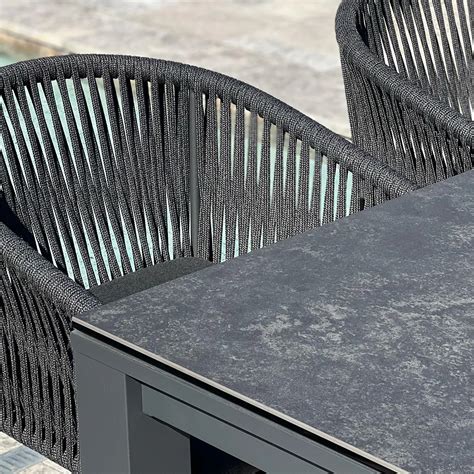 Adele Ceramic Outdoor Table With 4x Gizella Chairs Archipro Au