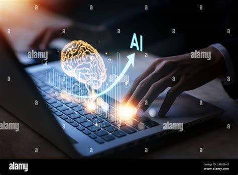 Ai Artificial Intelligence Growing With Brain Businessman Data