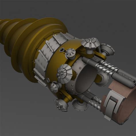 3d Printable Bioshock 1 10th Scale Big Daddy Drill By Daniel Lilygreen