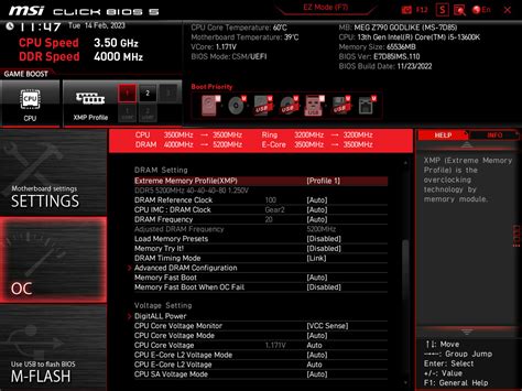 Msi Click Bios Optimalizace Jedním Kliknutím Pro Základní Desky Intel