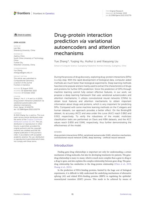 Pdf Drug Protein Interaction Prediction Via Variational Autoencoders