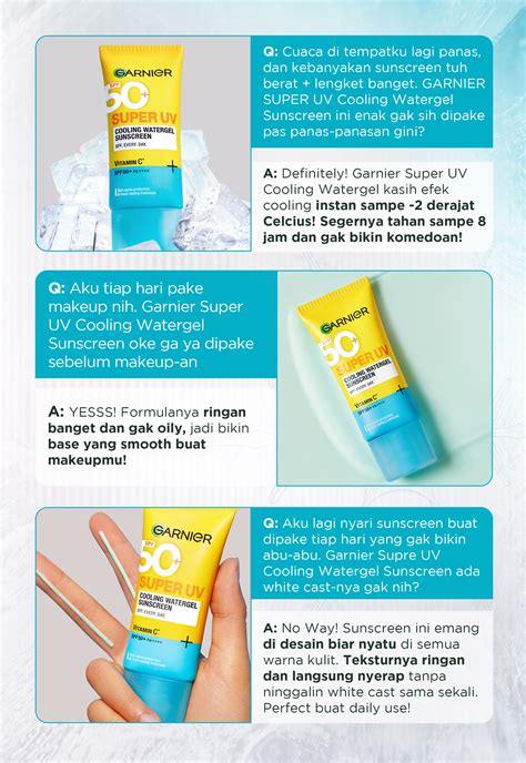 Jual Garnier Super Uv Cooling Watergel Sunscreen Spf 50 Pa Vitamin