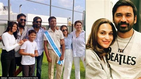 Dhanush And Ex Wife Aishwaryaa Rajinikanth Attend Elder Son Yatras School Event Together