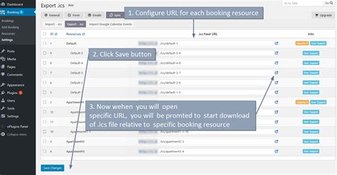 How To Start Export Of Bookings In Ics Feeds From Booking Calendar