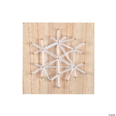 Snowflake String Art Craft Oriental Trading