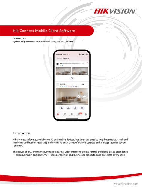 Hik Connect Mobile Client Datasheet V6 2 Pdf Qr Code Video