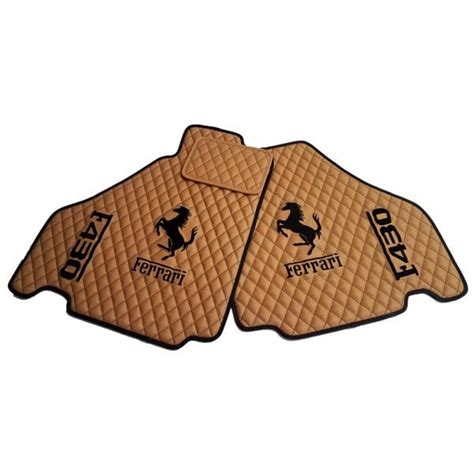 Ferrari Fit F360 And F430 Diamond Stitch Eco Leather Floor Mat J