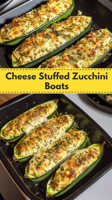 Cheese Stuffed Zucchini Boats Winter Dinner Recipes Vegetarian Recipes Zucchini Boats