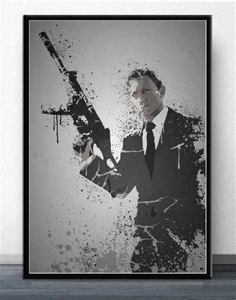 James Bond Daniel Craig Decor Poster Aesthetic Wall Decor