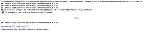 Solved A Simple Random Sample Of Size N Is Drawn From A Chegg