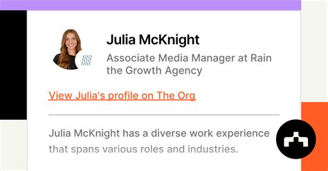Julia Mcknight Associate Media Manager At Rain The Growth Agency The Org