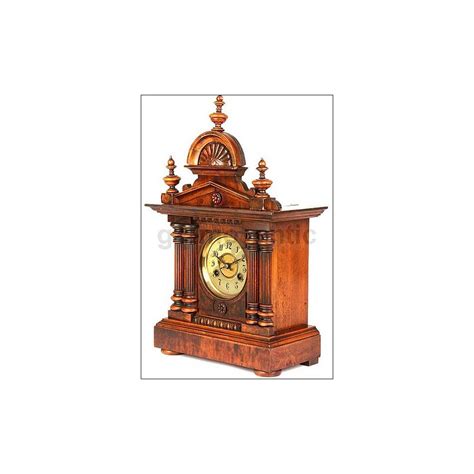 Mantel Clock With Junghans Chime Walnut 1900