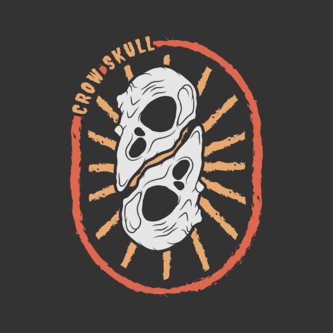 Premium Vector Crow Skull Vector Illustration