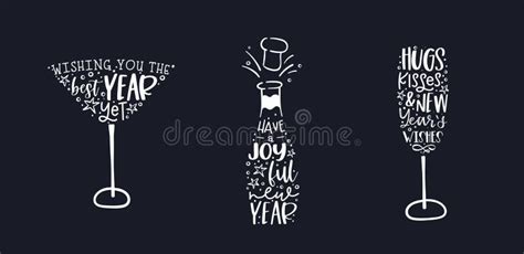 Fun Hand Drawn New Years Party Doodles Cute Hand Writing And Firework