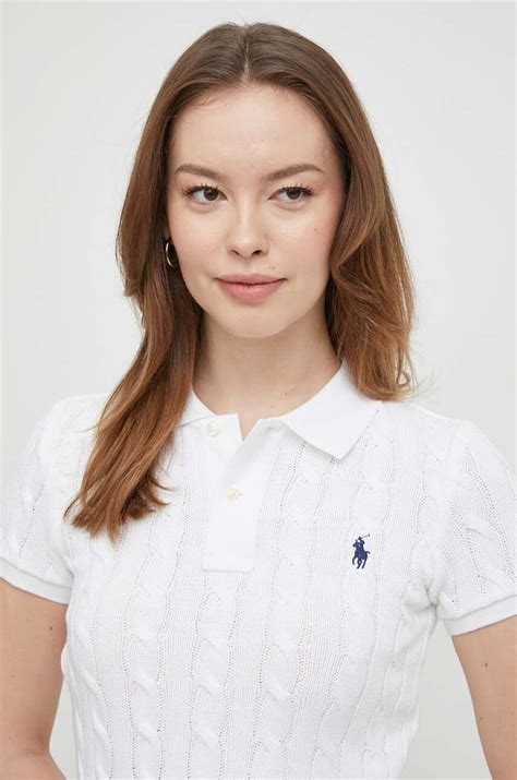 Womens White Polo Shirt Ralph Lauren Ralph Lauren Tour Pique Short