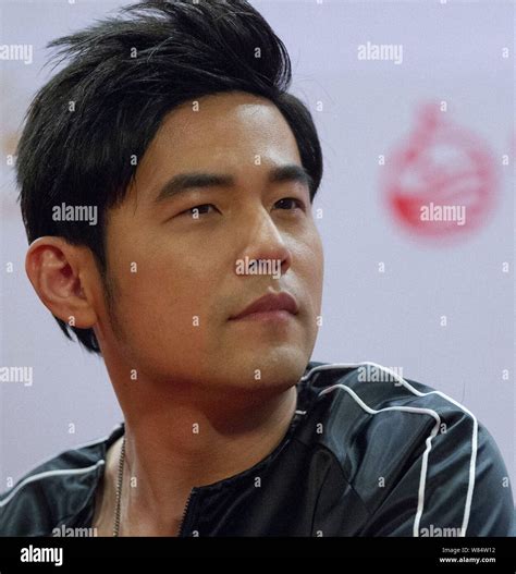 Taiwanese Singer And Actor Jay Chou Listens To A Question At A Press