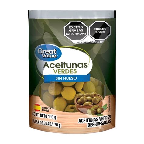 Aceituna Verde Gv Sin Hueso 190gr Bodega Aurrera Despensa A Tu Casa