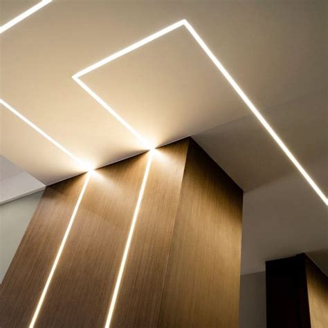 18w Seamless Linear Led Bar Lights Jointless Silicone Cover Recessed Trimless Aluminum Profile