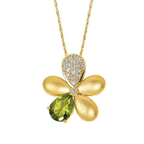 Ostbye 14k Yellow Gold Gemstone Pendant Ok24p01pe 4yc Kirk And Company