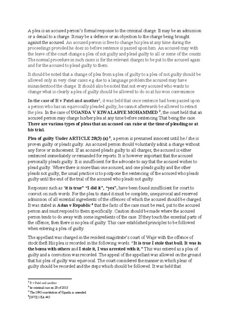 Types Of Plea In Criminal Proceedings Understanding Legal Responses