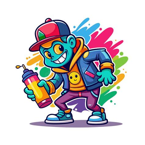 Playful Street Artist Character Design Stock Vector Illustration Of