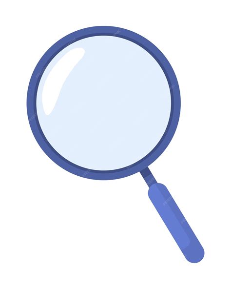 Premium Vector Magnifying Glass Semi Flat Color Vector Element