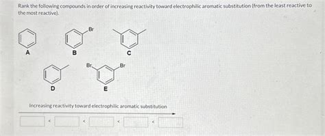 Solved Rank The Following Compounds In Order Of Increasing