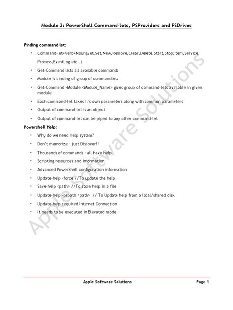Navigating Powershell Commandlets Providers And Drives Pdf