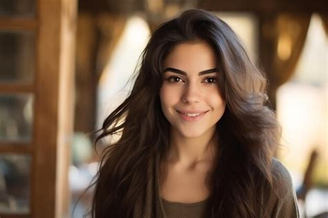 Premium Ai Image Beautiful Persian Girl Smiling To Camera