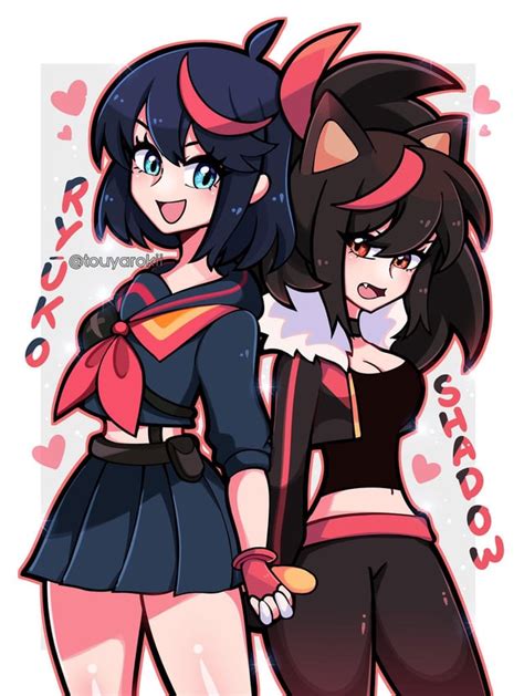 Female Shadow And Ryuko By Touyaroki On Twitter Sonicthehedgehog