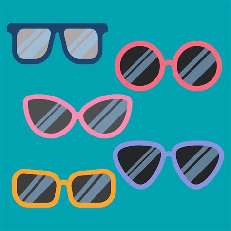 Premium Vector Sunglasses Models Created From Basic Shapes