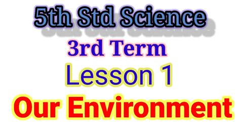🛑5th Std Science Third Term Lesson 1 Our Environment Book Back Qus Ans