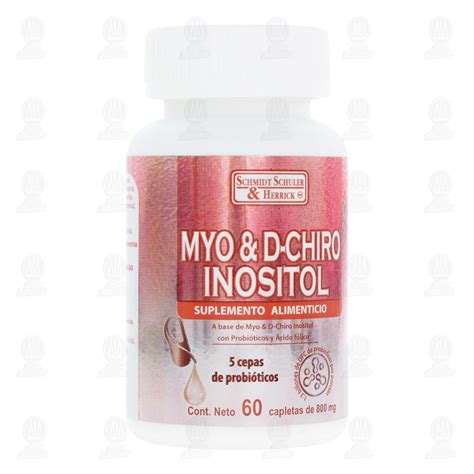 Suplemento Alimenticio Myo And D Chiro Inositol 800 Mg 60 Capletas De