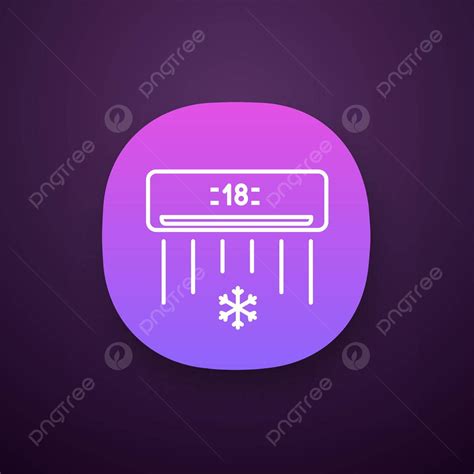 Air Conditioner App Icon User Device Gradient Vector User Device