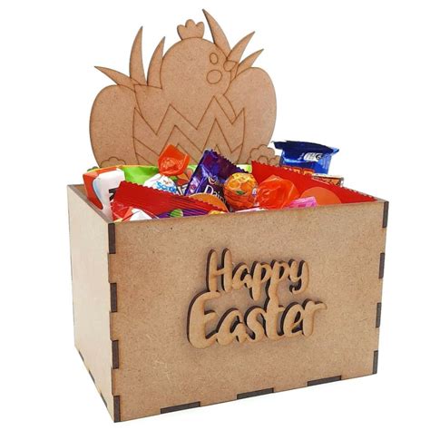 Fillable Easter Chicken Hamper Box Craft Shapes Direct