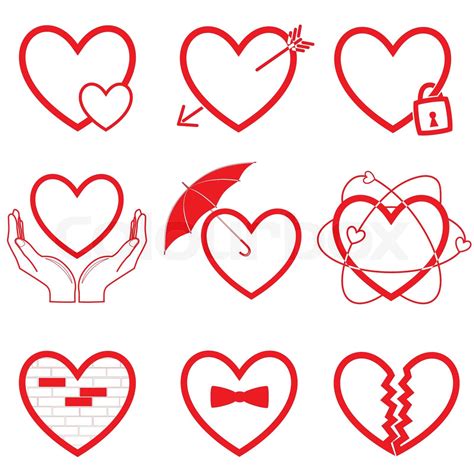 Hjerte Hengiven Symbol Stock Vektor Colourbox