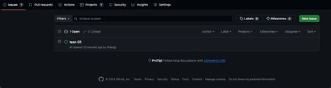 Github Projects Issue